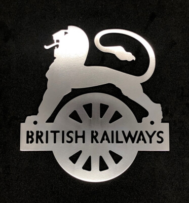 BR British Rail Cycling Lion Crest Steel Logo Plate Railwayana Polished ...