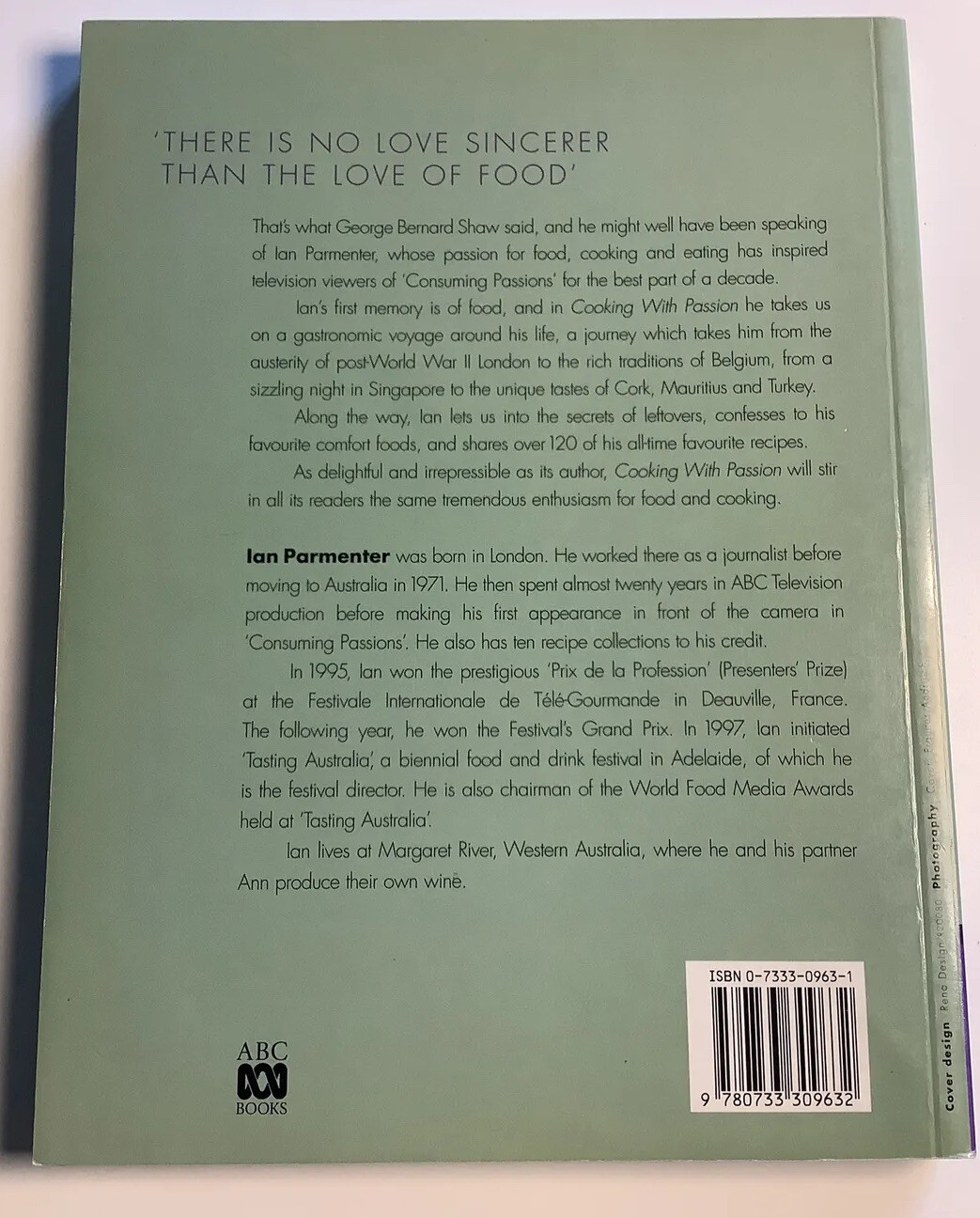 COOKING WITH PASSION: THE BEST FROM CONSUMING PASSIONS BY IAN PARMENTER ...