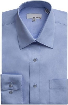 Modena Men’s Regular - Fit Long Sleeve Solid Dress Shirt - Colors | eBay
