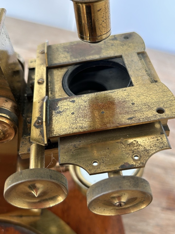 Scarce Antique Baker No2 Monocular Microscope. Circa 1860. Stand Height ...