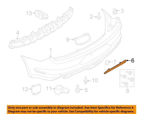 FORD OEM 15-17 Mustang Rear Bumper Bumper Components-Reflector ...