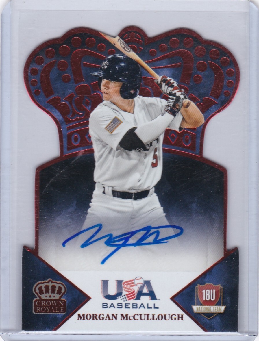 2015 USA Baseball Crown Royale Signatures Red Morgan McCullough Auto 25 ...