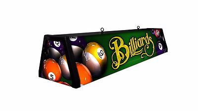 GREEN BILLIARDS, Back lit Pool Table Light Billiard Lamp | eBay