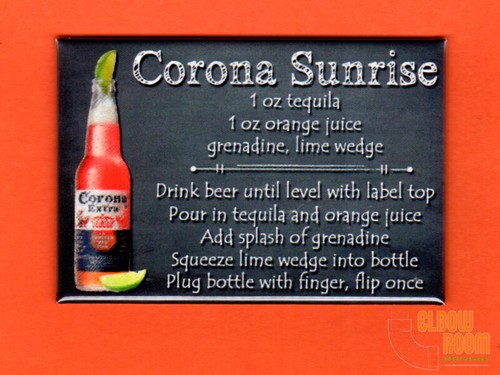 Corona Sunrise drink recipe 2x3" fridge/locker magnet bar cocktail | eBay