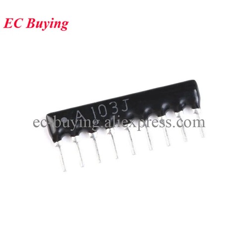 A103J 9Pin Resistor Network Array 10K ohm SIP-9 10pcs | eBay