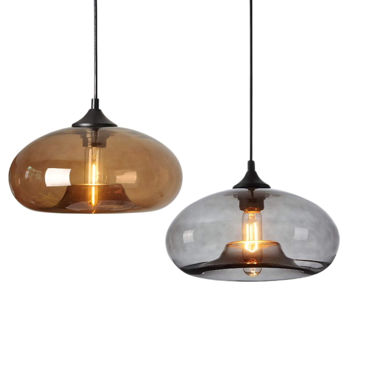 Round Amber Glass Lamps Amber Glass Lamp Shade | Ceiling Lampshades