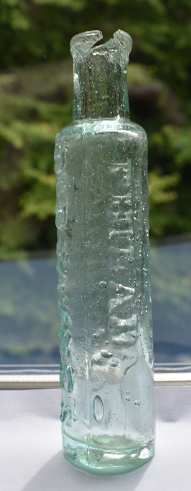 Antique Dr. D Jaynes Carminative Balsam Phidlada Aqua glass Bottle | eBay