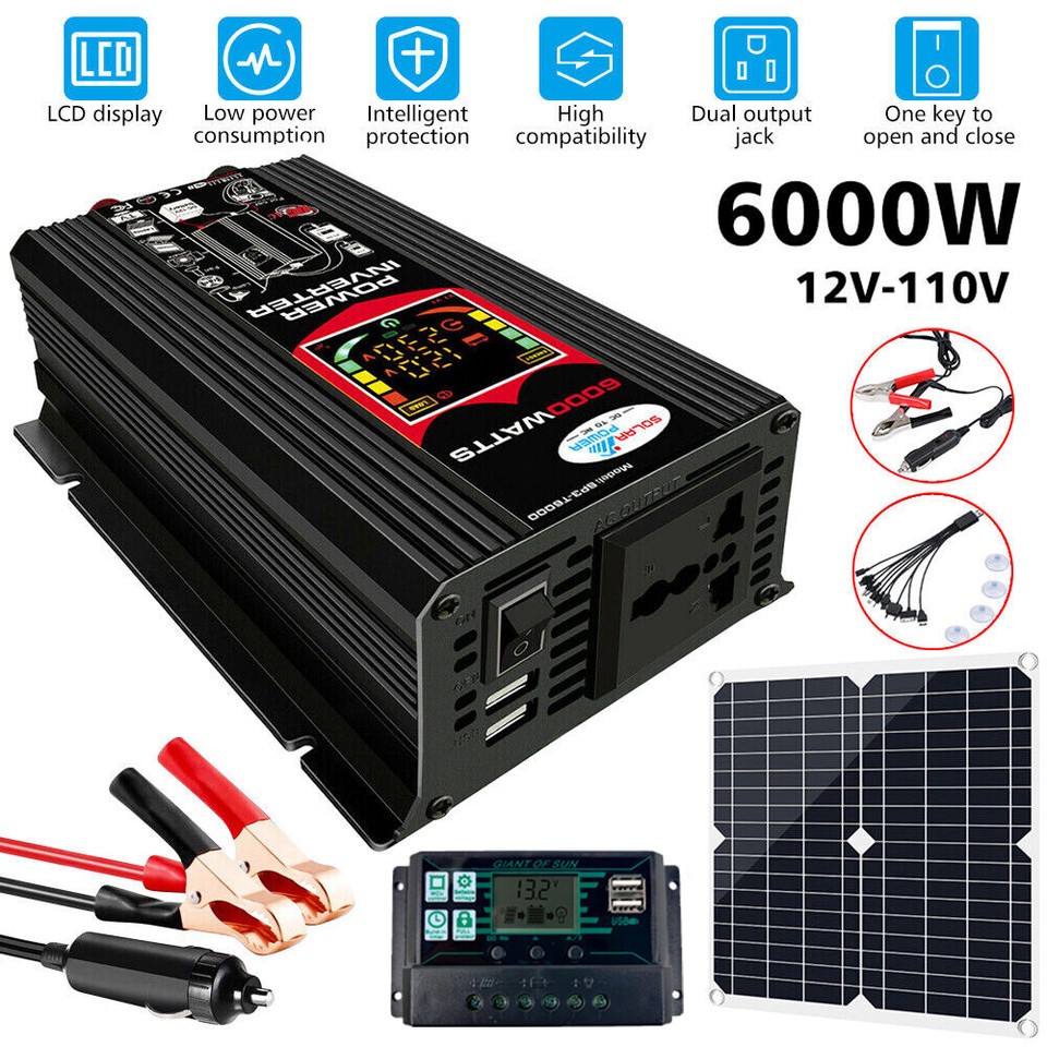 16000W Complete Solar Panel Kit Solar Power Generator 100A 110V Off ...