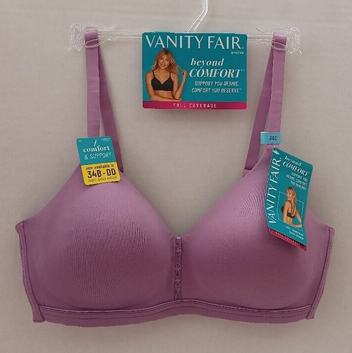 NWT Vanity Fair Beyond Comfort Full Cover Wireless Bra 72282 Size 36C ...