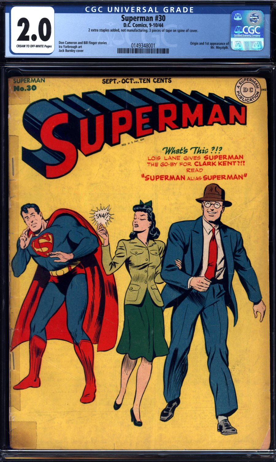 Superman #30 CGC 2.0 DC 1944 1st Mr. Mxyztplk! Key Golden Age! P3 141 cmm bin | eBay