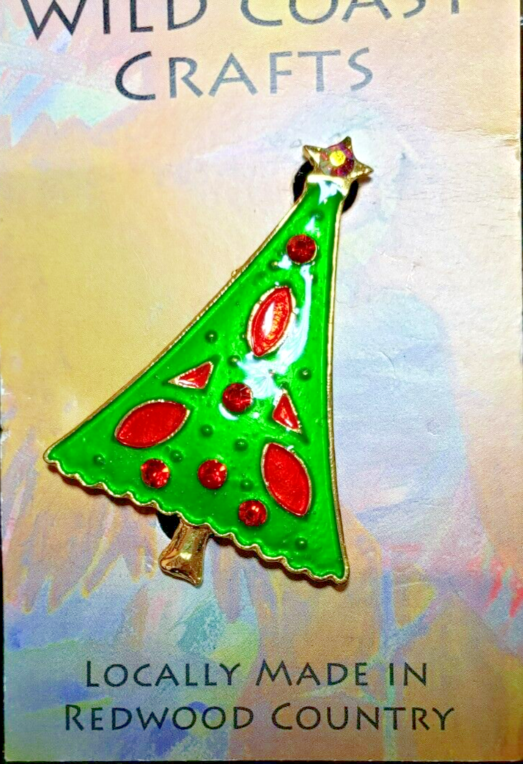 Enamel Christmas Tree Pin | eBay