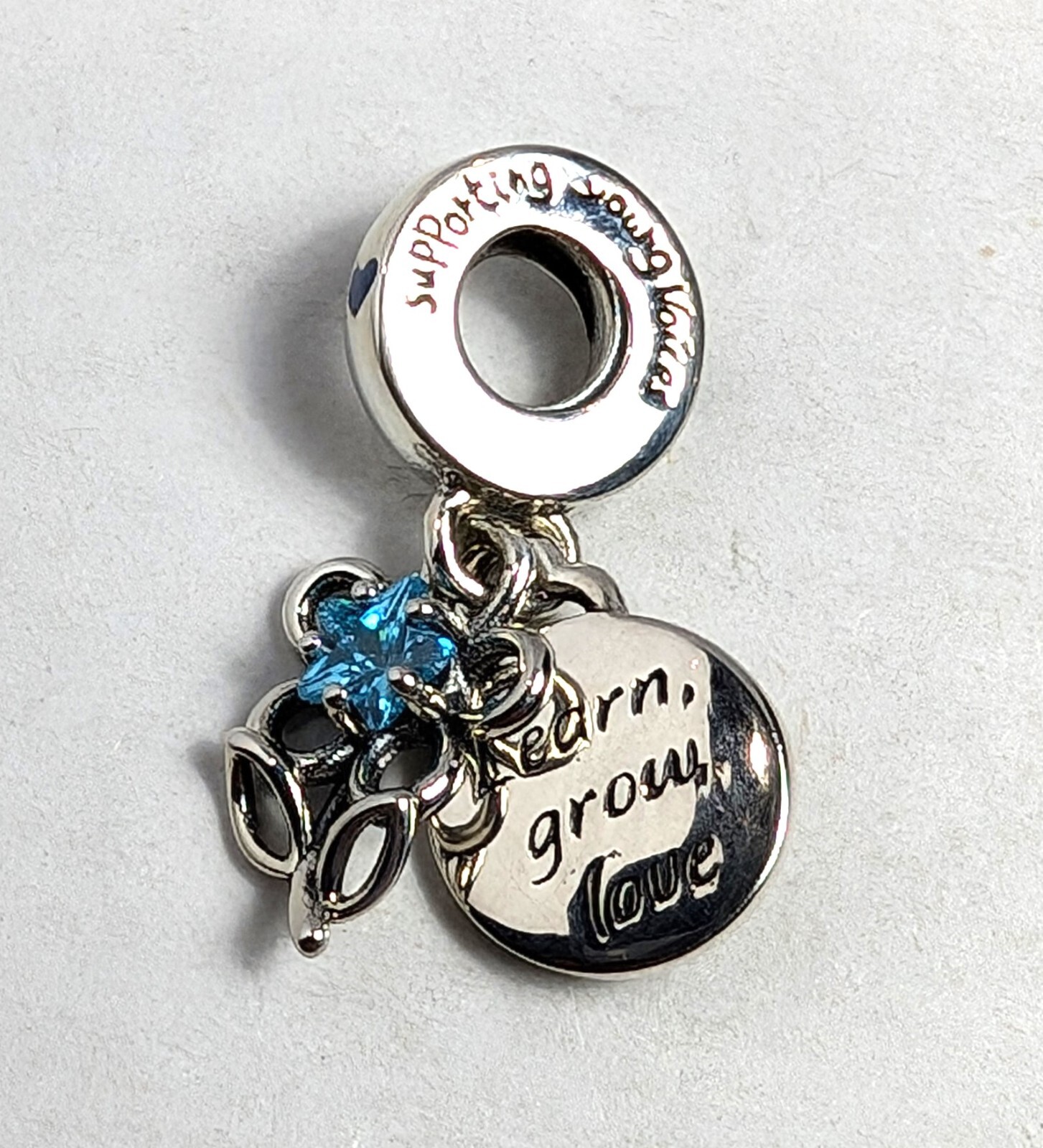 Authentic Pandora Charm, Blooming Flower Double Dangl… - Gem