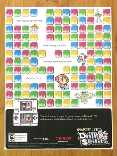 Mr. Driller: Drill Spirits Nintendo DS 2004 Vintage Print Ad/Poster ...