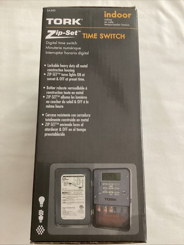 TORK SA300 120V DIGITAL TIMER - Indoor Zip Set Time Switch - BRAND NEW ...