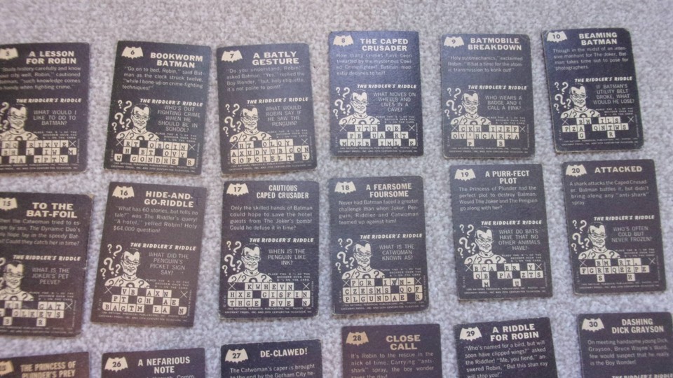 A & BC Batman Riddler’s Riddle cards (full set of 38) 1966 | eBay UK