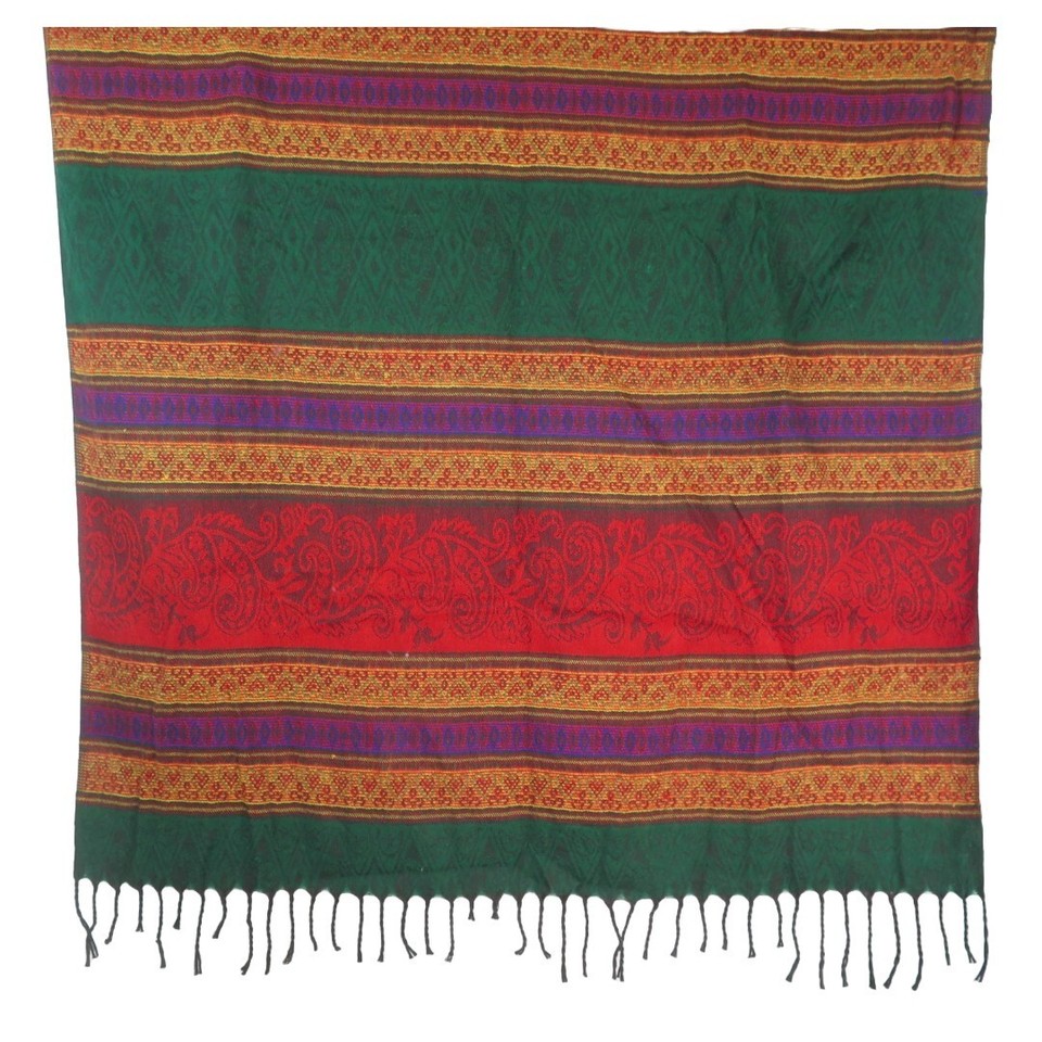 Tribal | Shawl/Throw | Yak + Sheep Blend | Handloomed | Reversible ...
