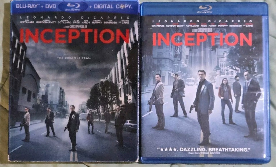 Inception Blu-ray/DVD (2010) 2-Discs USED Very Good Condition Leonardo ...