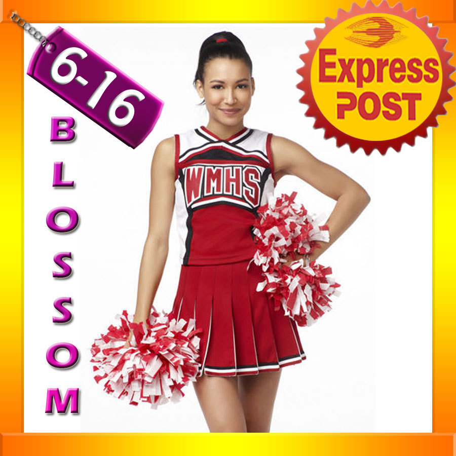 F94 Ladies Glee Cheerleader School Girl Fancy Dress Uniform Party ...
