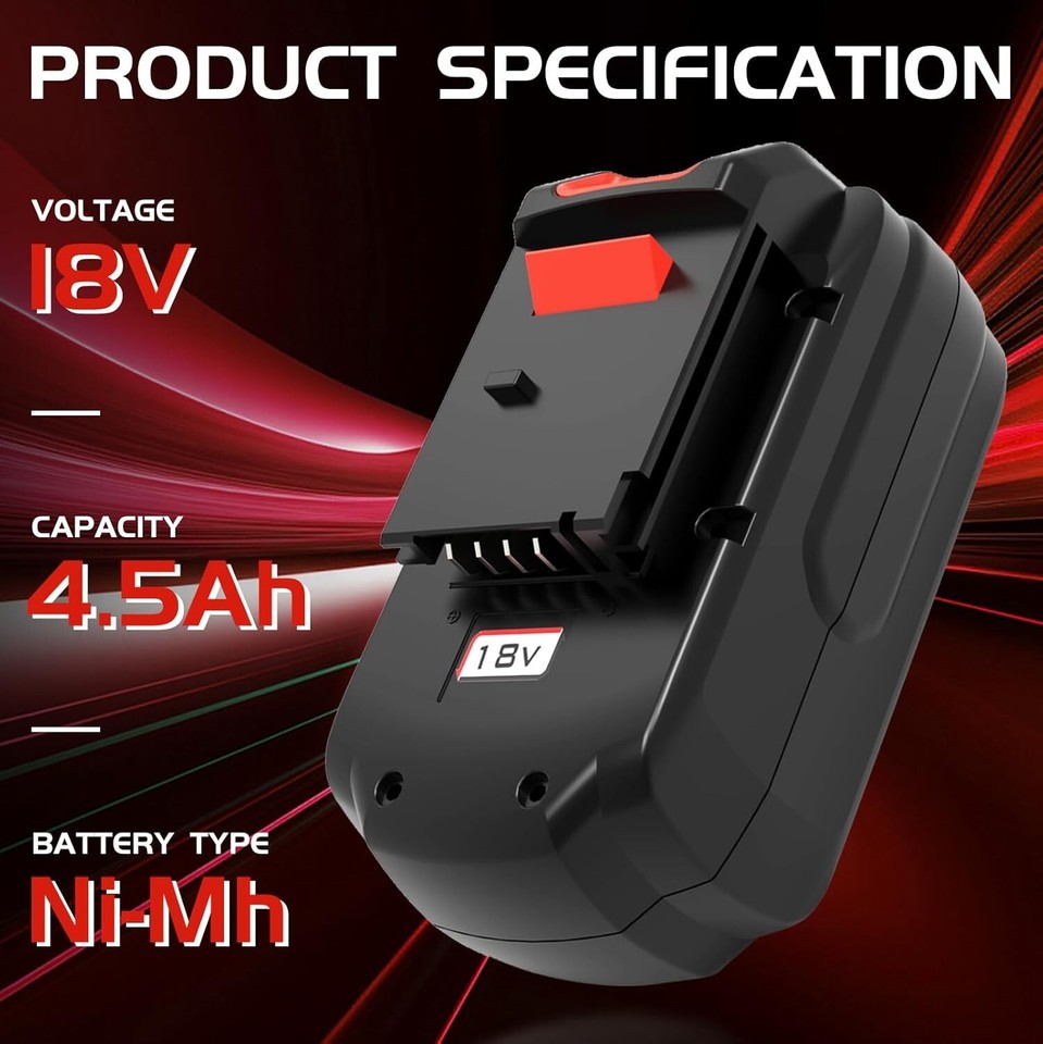 1~4x 18V 4.5AH PC18B For Porter Cable 18 Volt Battery NiCd PCMVC PCXMVC ...