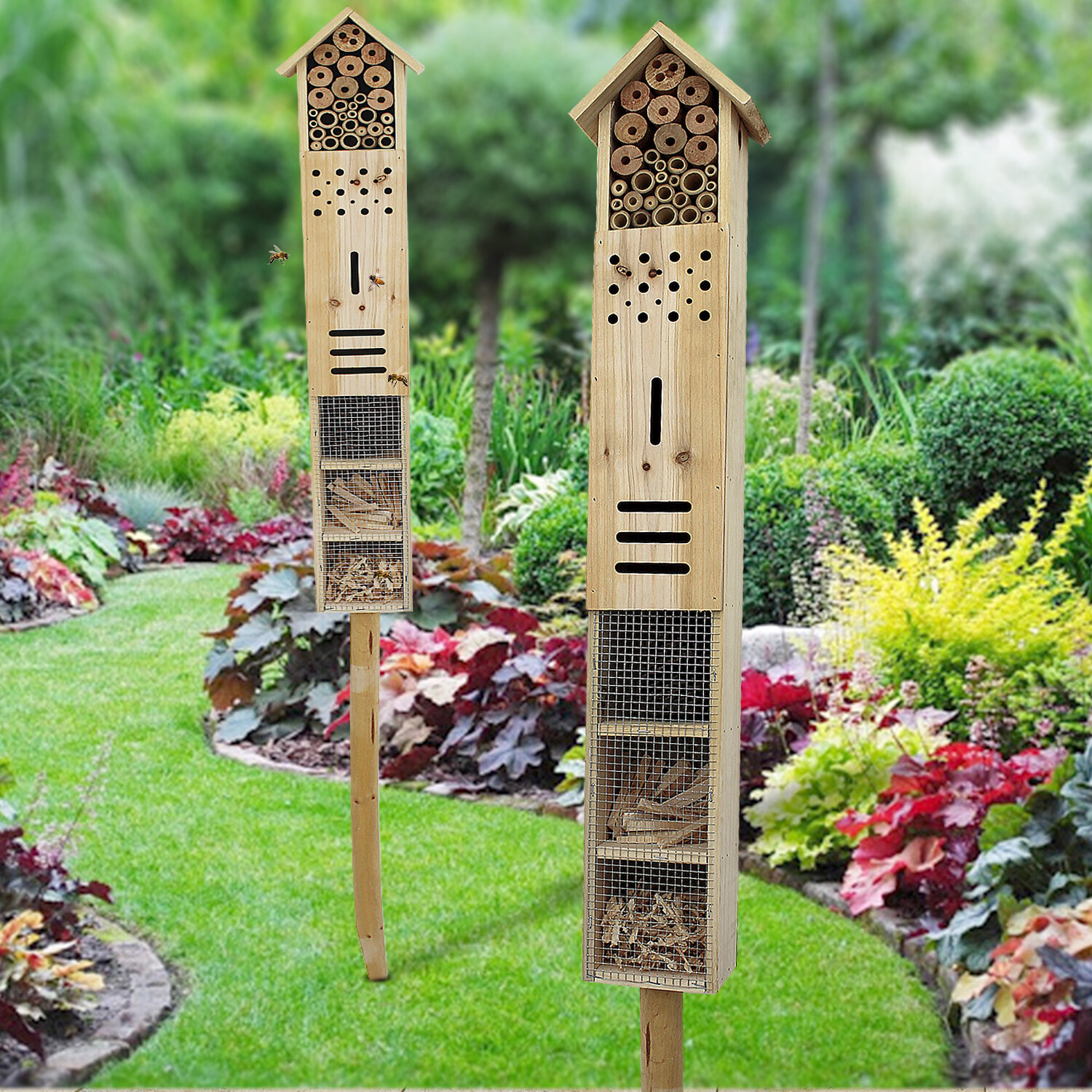 Large+Wooden+Standing+Insect+Bugs+Garden+Hotel+Home+Bees+Ladybird+Nest ...
