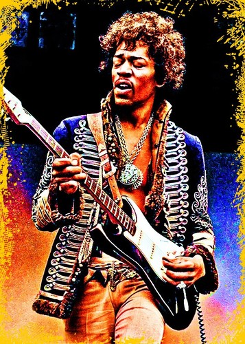 Jimi Hendrix Musician Celebrity 1/5 Fine Art Print ACEO Card Artist ...