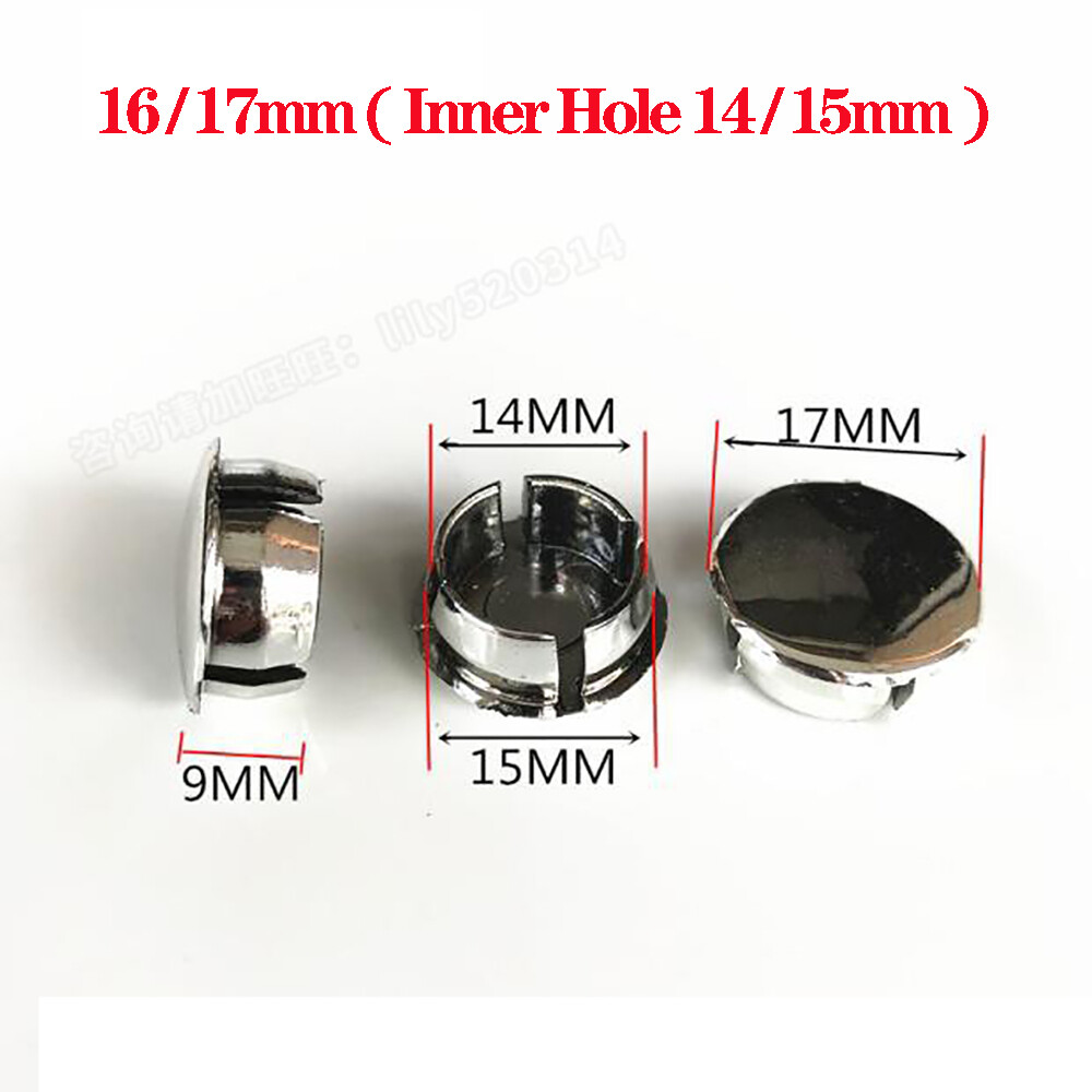 Silver Tube Inserts Chrome Metal Capped Pipe Plugs Round Blanking Bungs ...