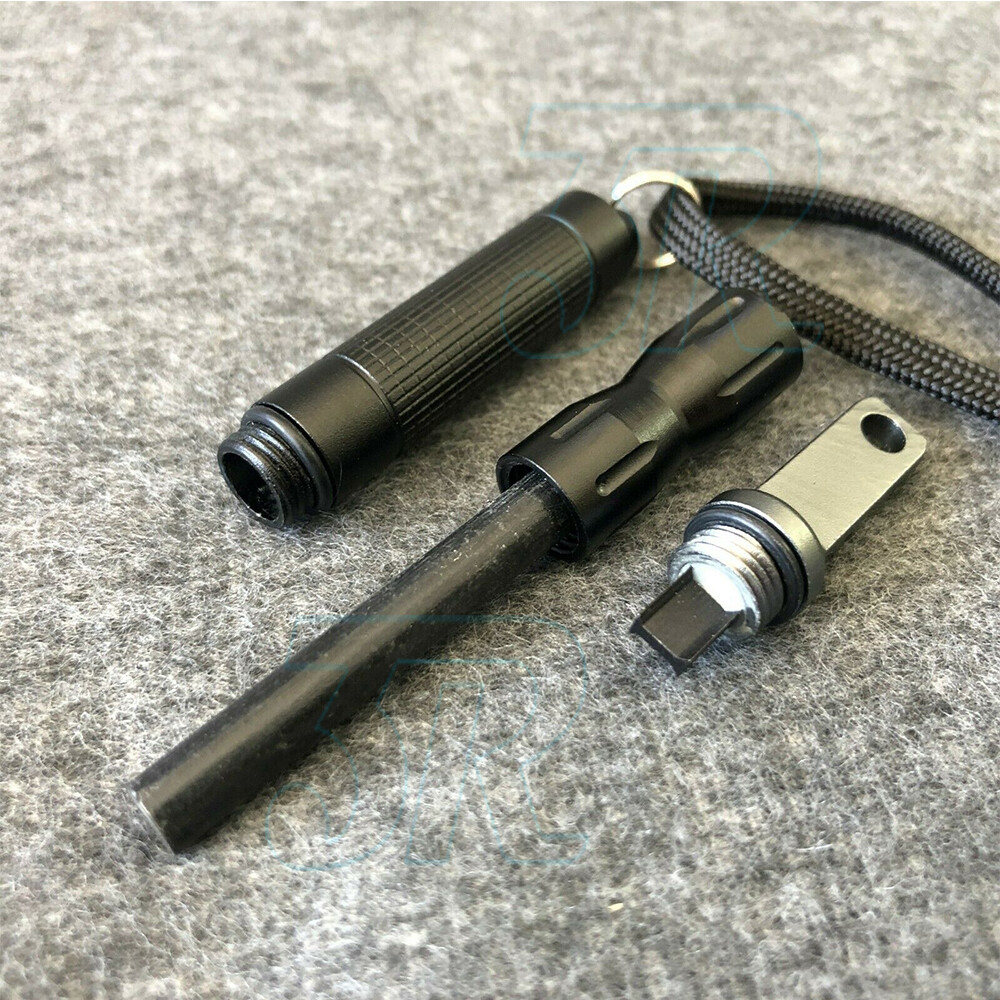 Flint Rod Camping Hiking Survival Metal Fire Starter Lighter FULL ...