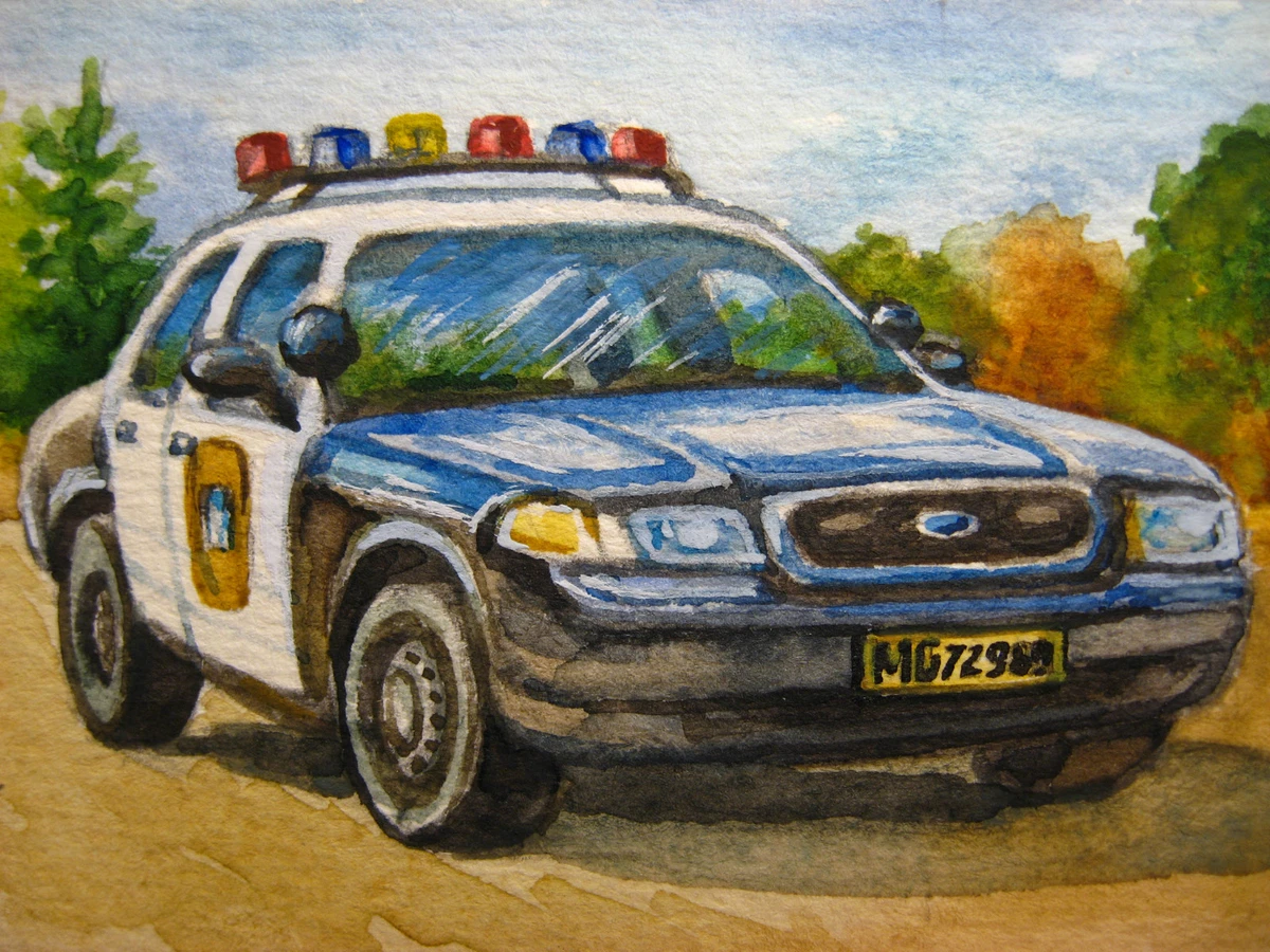 Ford Police Car Artwork