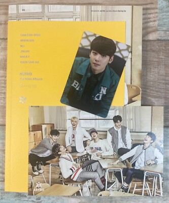 ASTRO CD Album Spring Up Cha Eun Woo Photo card post card four seasons ...