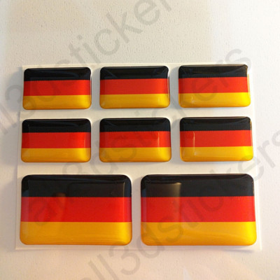 Sticker Germany Resin Domed Stickers Germany Flag 3D Vinyl Adhesive ...
