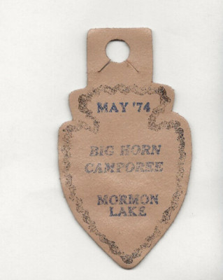 ARROWHEAD Leather PATCH / MORMON LAKE * BIG HORN CAMP O REE - Boy Scout ...