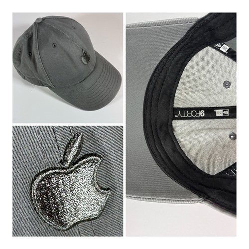 RARE APPLE STORE Employee Hat Cap New Era 9Forty Snapback Gray Apple ...