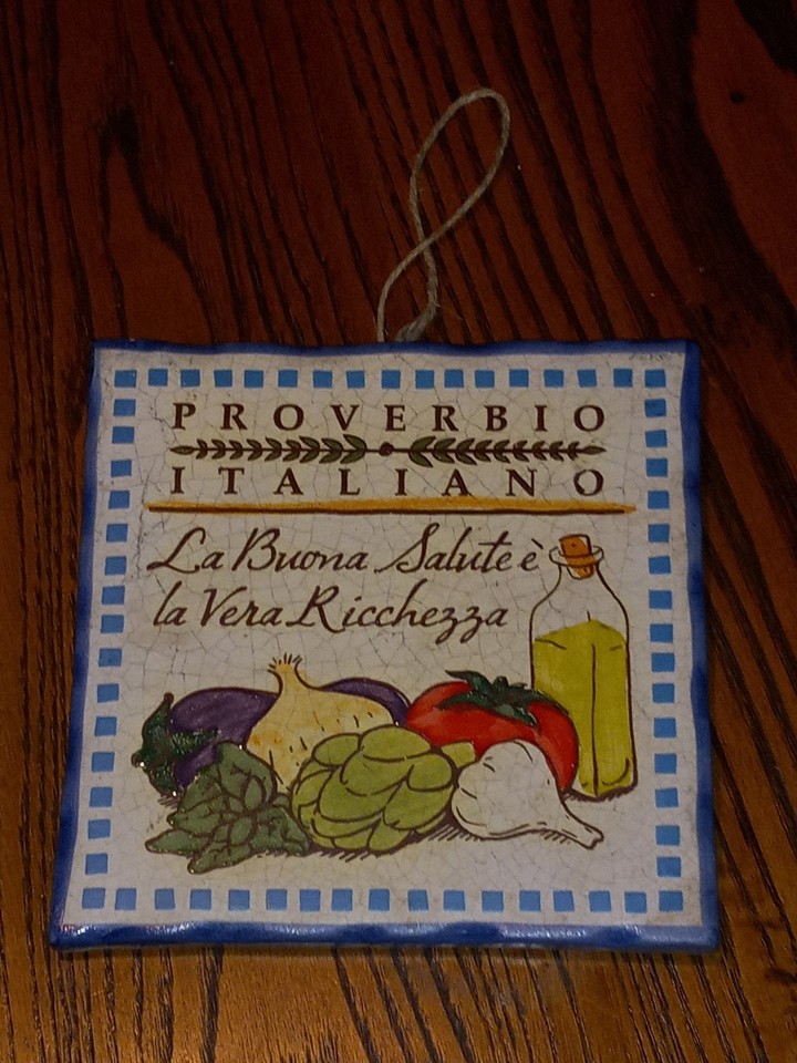 2017 Cortopassi Family Wall Tile Trivet Decor, Italy Good Health Is ...