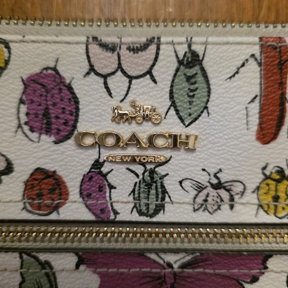Coach Rowan File Bag With Creature Bug Print, Slim Crossbody Purse *no ...