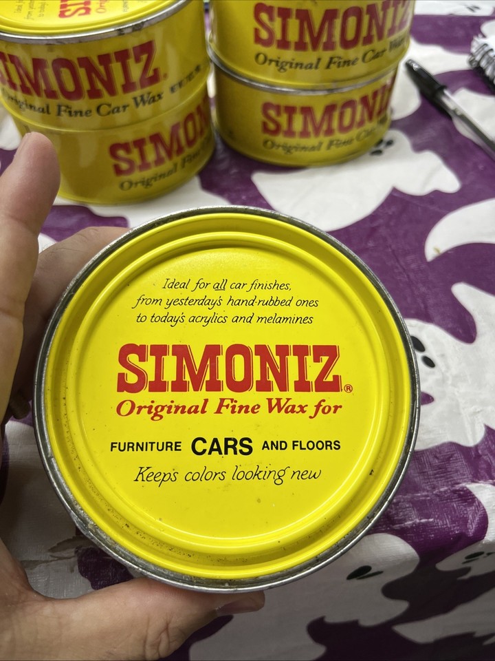 VTG Simoniz Original Car Wax Metal Tin Can Auto NOS Read (G1) | eBay