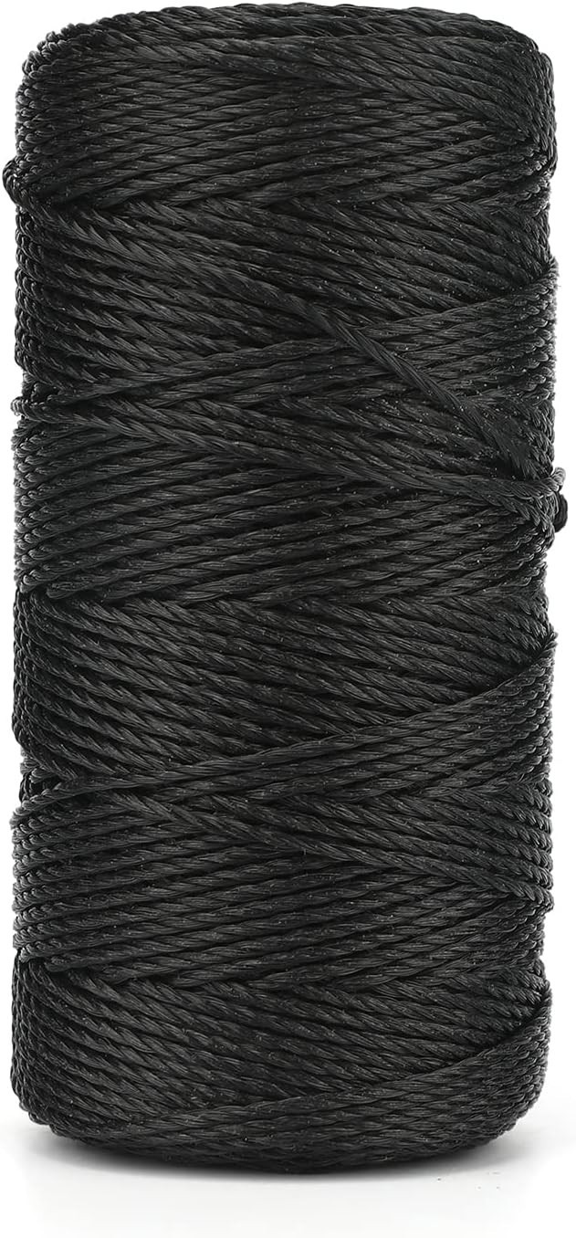KINGLAKE 426 Feet Nylon Twine #36 Bank Line-Black Nylon String 2Mm-100% ...