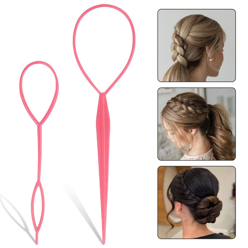 Topsy Tail Hair Styling Loop Tool Easy Ponytail Braid Maker Accessory ...