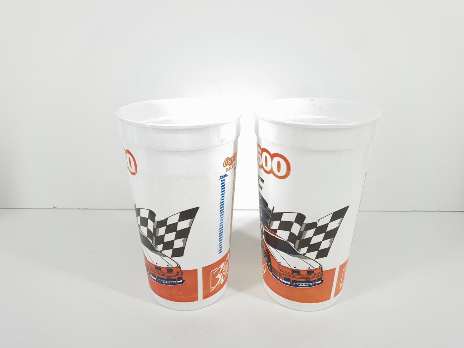 Lot Of 2 1989 Coca Cola 600 Charlotte Motor Speedway Souvenir Plastic ...