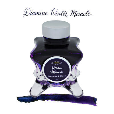 Diamine Inkvent Blue Edition Shimmer & Sheen Bottled Ink in Winter ...