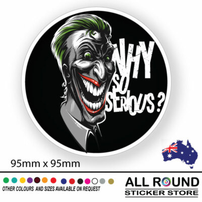 Funny Joker car sticker Decal for window, peeking Joker vinyl sticker ...