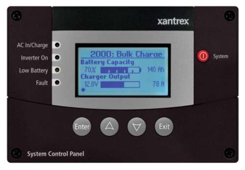 Xantrex Freedom SW Series Xanbus System Control Panel 809-0922 ...