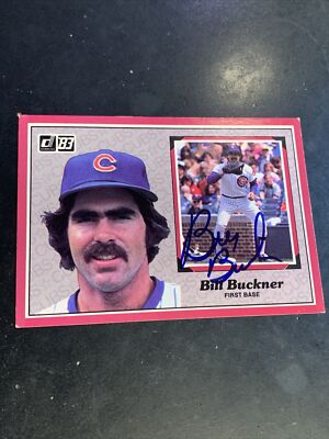 Bill Buckner Cubs Signed Autograph 1983 Donruss All Star Baseball Card ...