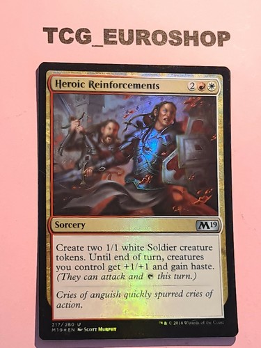 HEROIC REINFORCEMENTS | CORE SET 2019 | FOIL | MTG | ENGLISH | NM ...