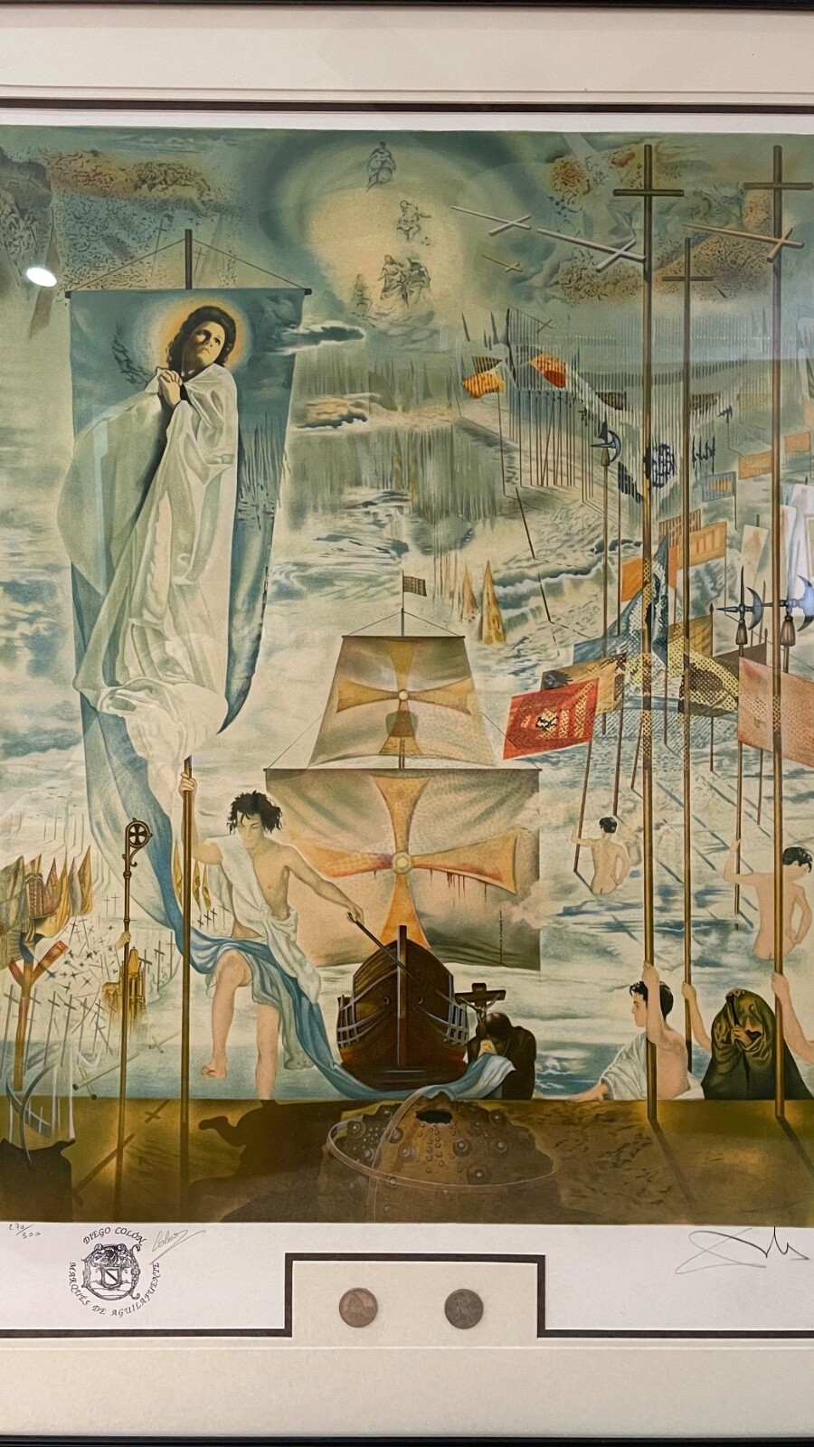 Salvador Dali Discovery Of America Diego Colon Signed Edition Ebay