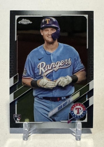 2021 Topps Chrome Sam Huff #81 Rookie RC Texas Rangers | eBay