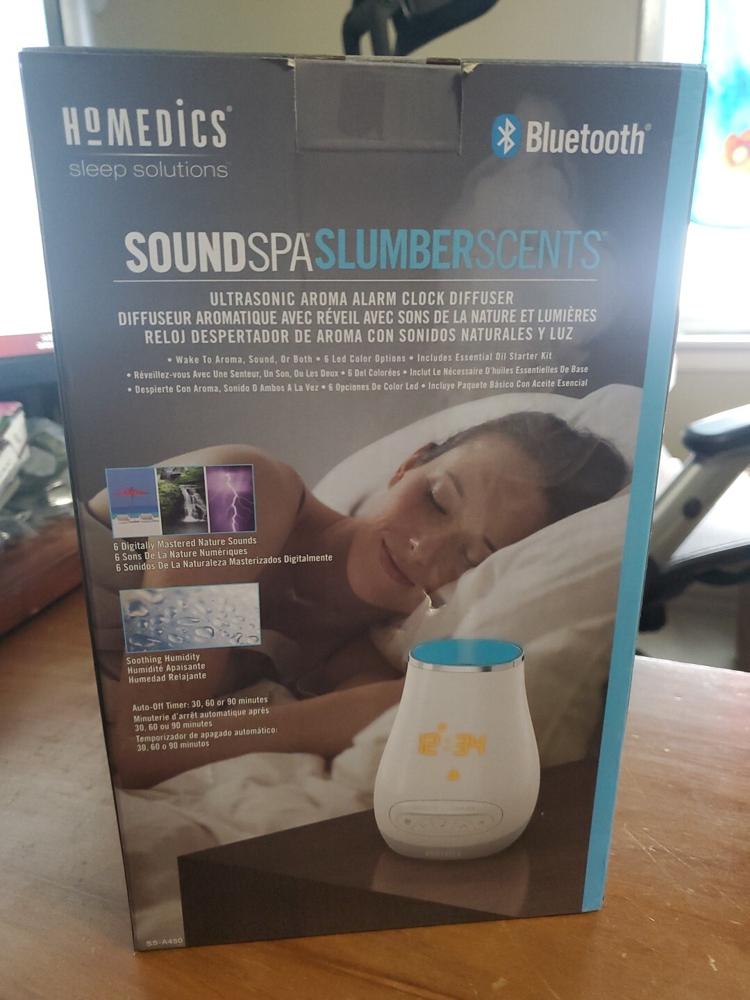 HoMedics SSA450 SoundSpa Slumber Scents Alarm Clock, Essential Oil ...