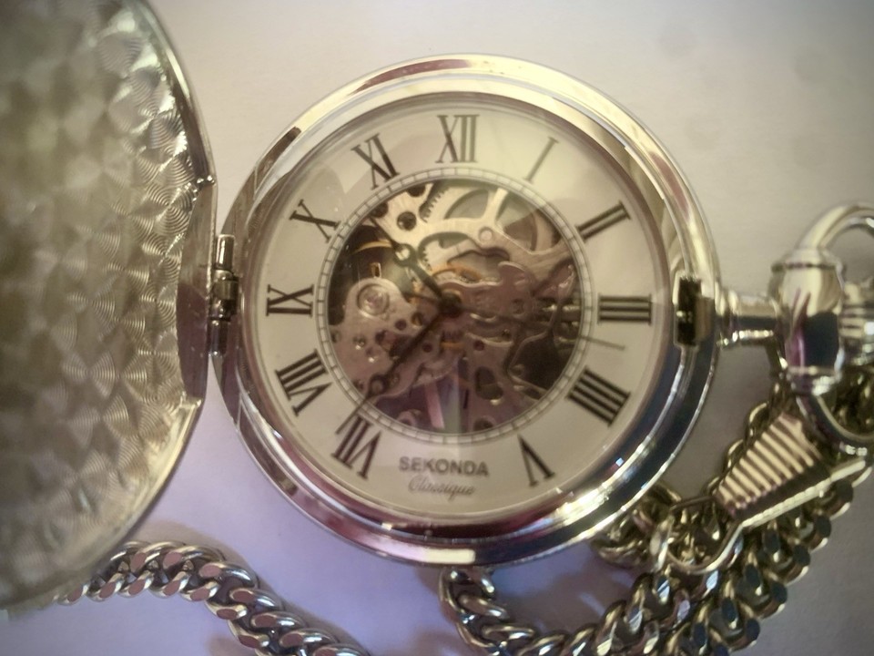 Sekonda Classiqe Masonic Pocket Watch With Full Albert. Manuel Wind ...