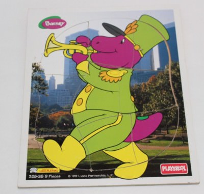 Vintage 1999 Playskool Barney Marching Band Puzzle 328-26 9 Pieces FREE ...