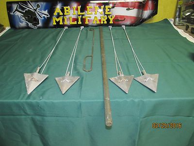 Military 4" Ground Anchor Guy Wire Kit Antenna Tie Down Stake W ...