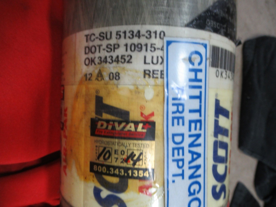 SCOTT 4500PSI 30 Min SCBA Bottle Tank Cylinder CGA347 valve Paintball ...